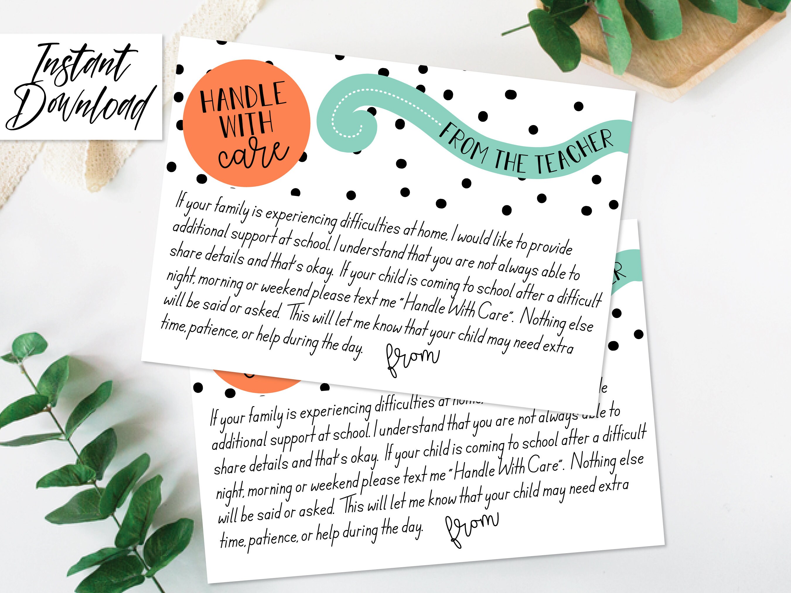 Teacher Mail, Handle With Care, Note From the Teacher, Teacher Report ...