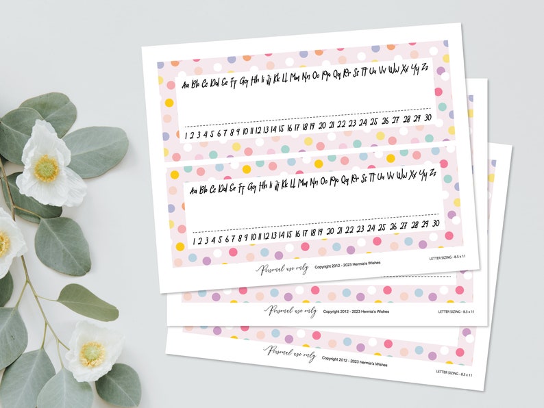 Rainbow Classroom Labels Student Desk Plates Printable, Polka Dot ...