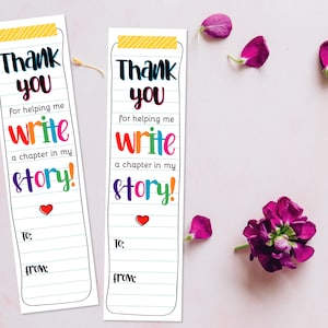 Printable Bookmarks, Teacher Appreciation Gift for Teacher, Classroom ...