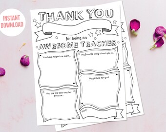 All About My Teacher Printable, Teacher Appreciation Week Printable ...