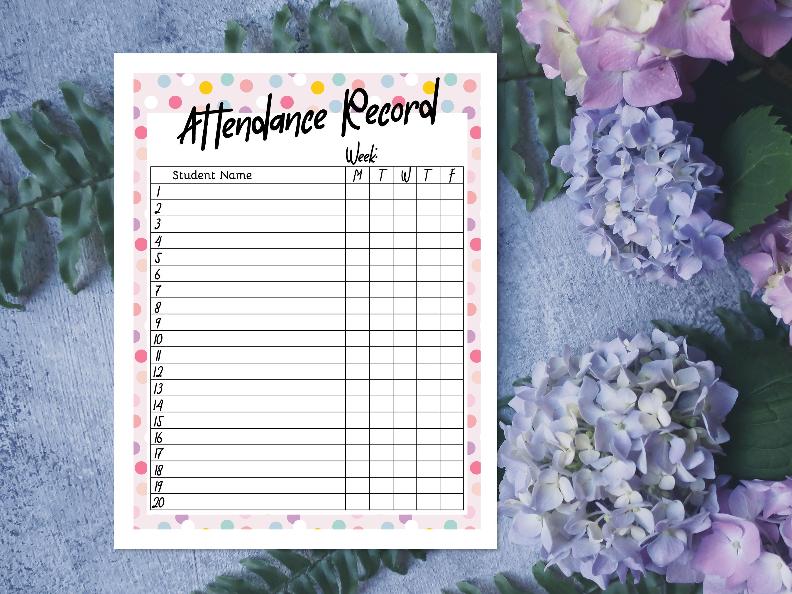 Homeschool Planner, Classroom Attendance Sheet, Teacher Log, Digital ...