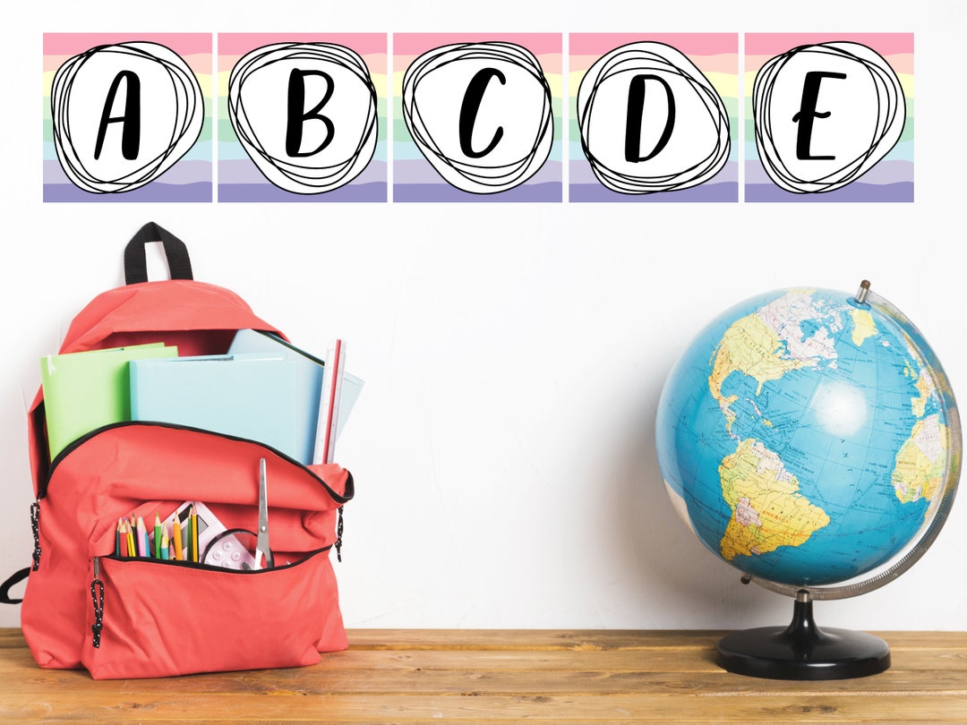 Rainbow Alphabet for Class, Classroom Decor, Teacher Resource ...