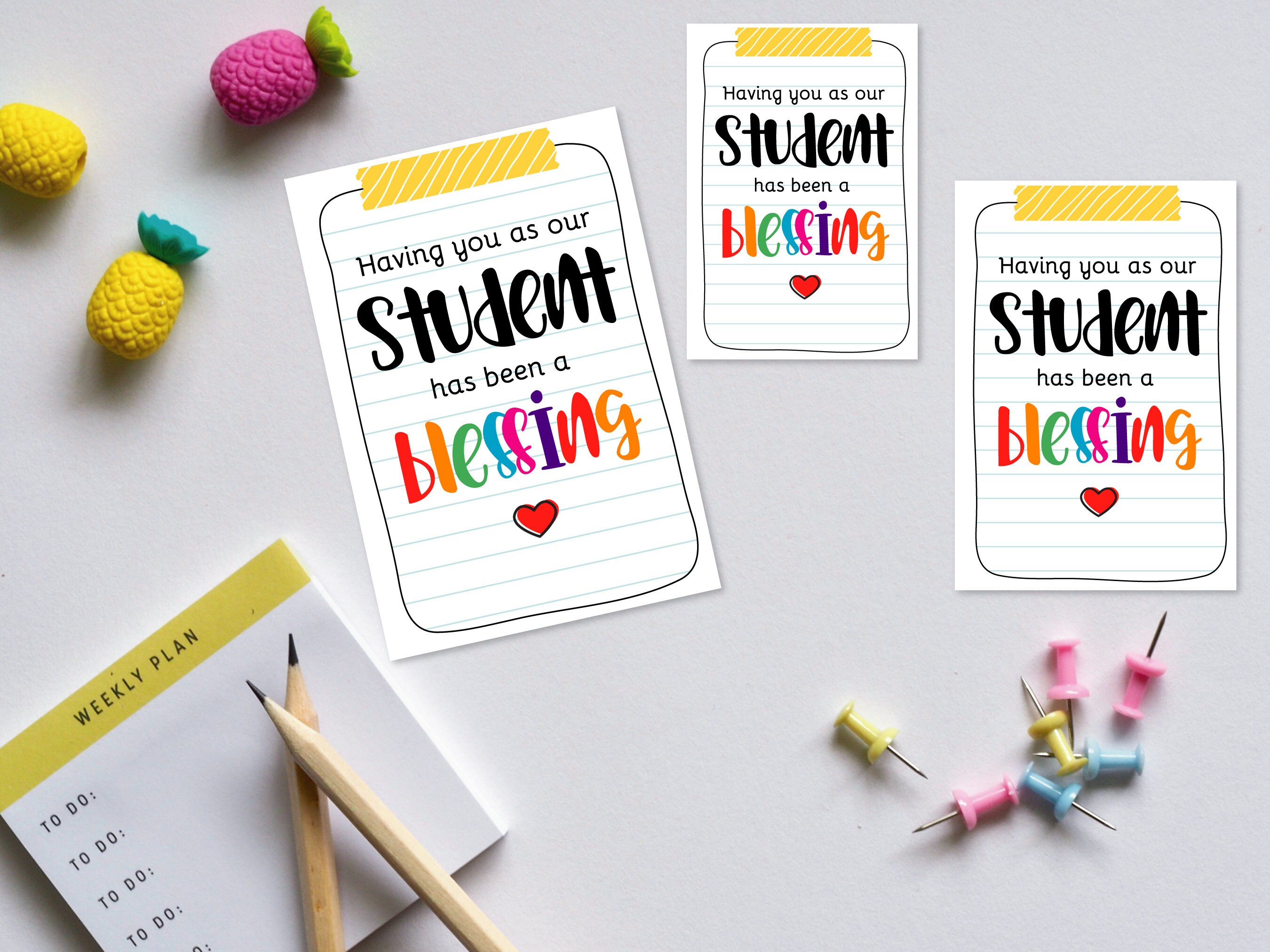 Student Thank You Printable Tag, Graduation Gift, Gift From Teachers ...