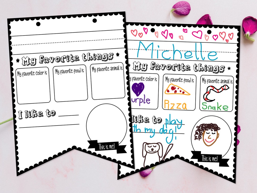 First Week Classroom Activities, All About Me Pennant, Get to Know Your ...