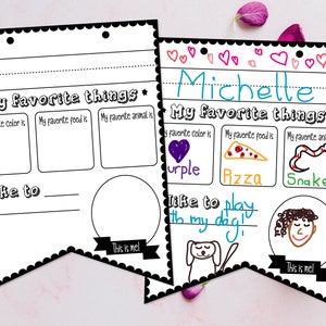 First Week Classroom Activities, All About Me Pennant, Get to Know Your ...