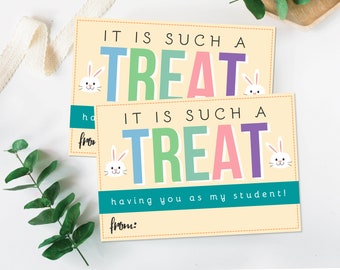 Such A Treat Having You as A Student Easter Tags, From Teacher Happy ...