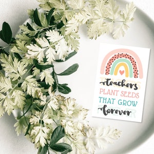 Teacher Appreciation Printable Tag, Graduation Gift, Pot Plant Teacher ...