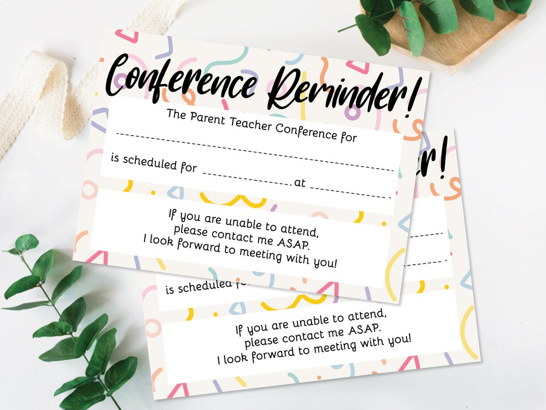 Rainbow Parent Teacher Conference Reminder, Teacher Mail, Note From the ...