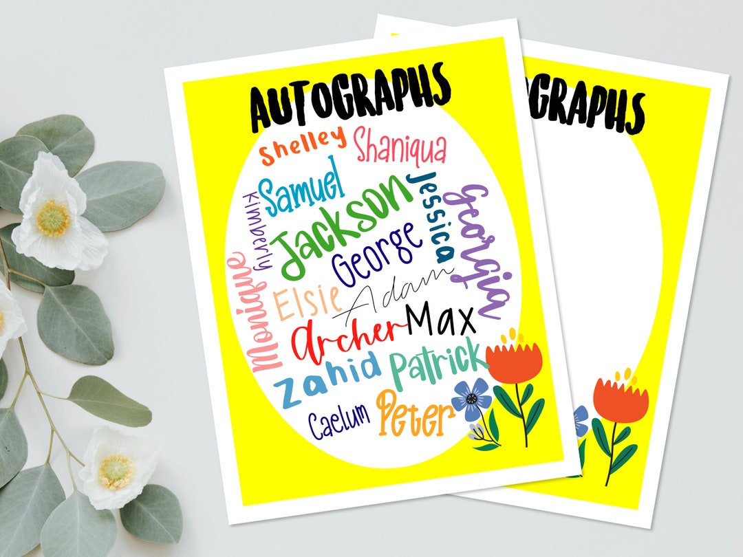 Classroom Autographs, Teacher Resources, End of the Year Student ...