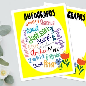 Classroom Autographs, Teacher Resources, End of the Year Student ...