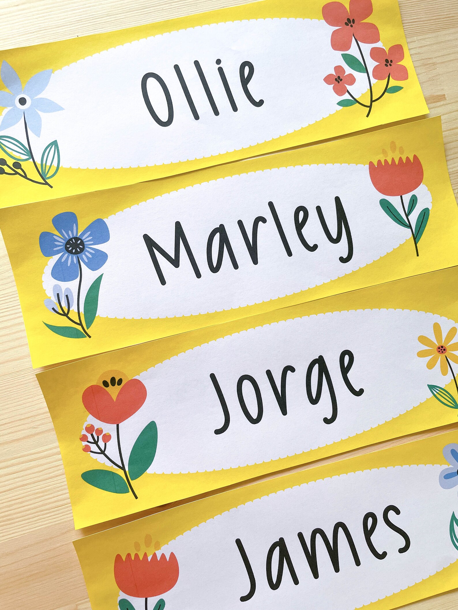 Editable Bright Fun Student Desk Plates, Classroom Labels Student Name ...