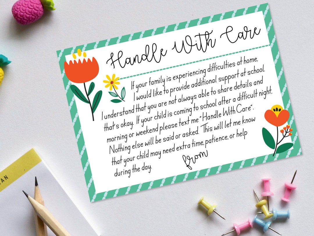 Parent Communication Handle With Care, Teacher Resource, Teacher Mail ...