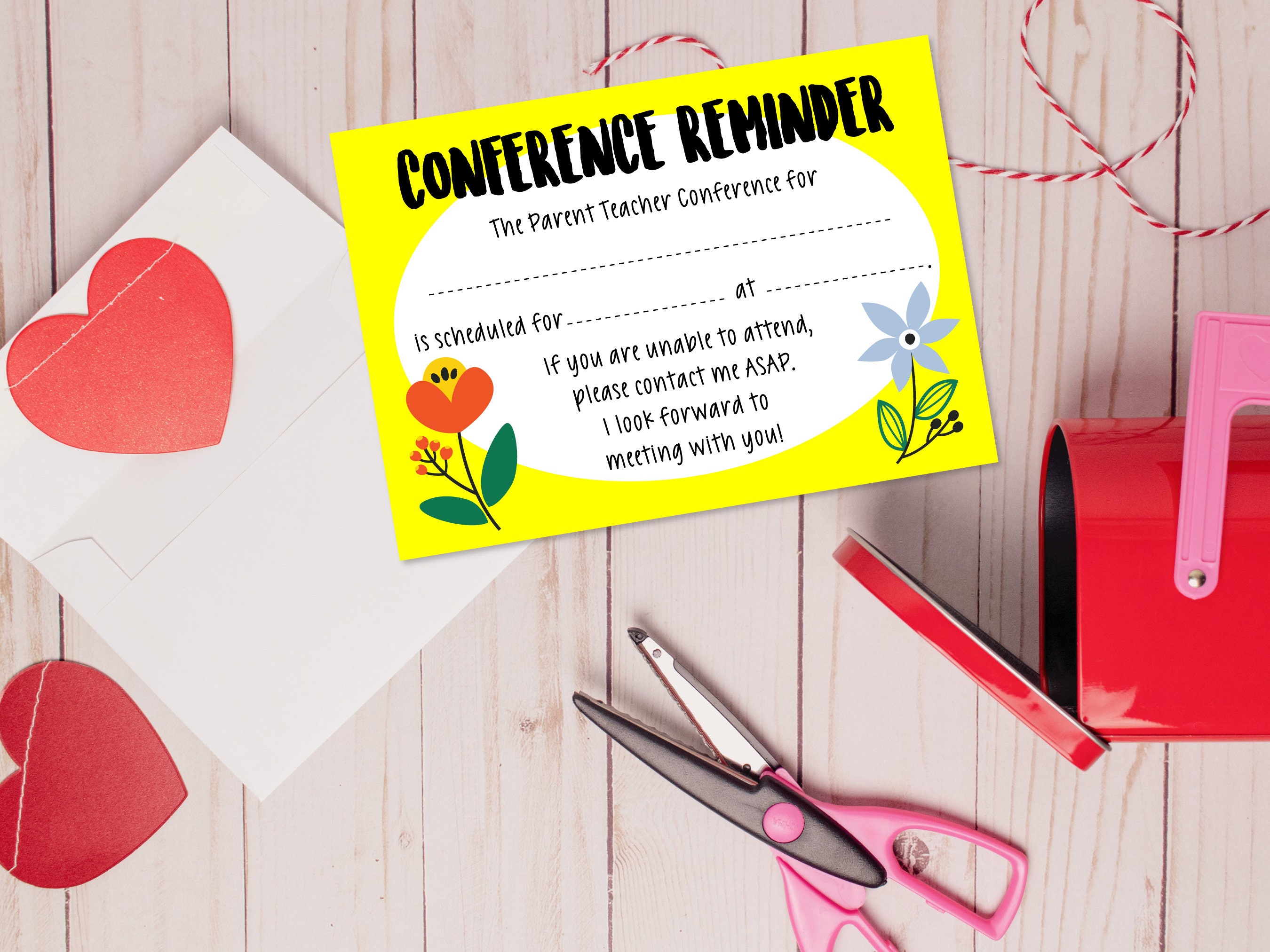 Parent Teacher Conference Reminder, Teacher Mail, Note From the Teacher ...