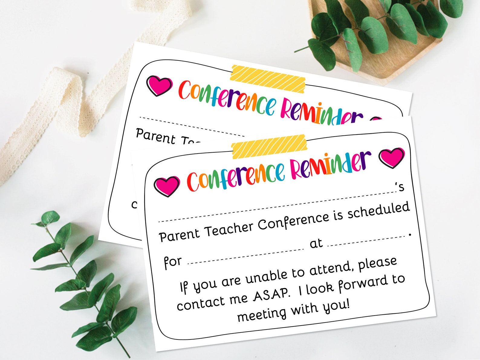 Parent Teacher Conference Reminder, Teacher Mail, Note From the Teacher ...