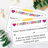 PRINTABLE Cute Parent Conference Notes, Parent-teacher Conference ...