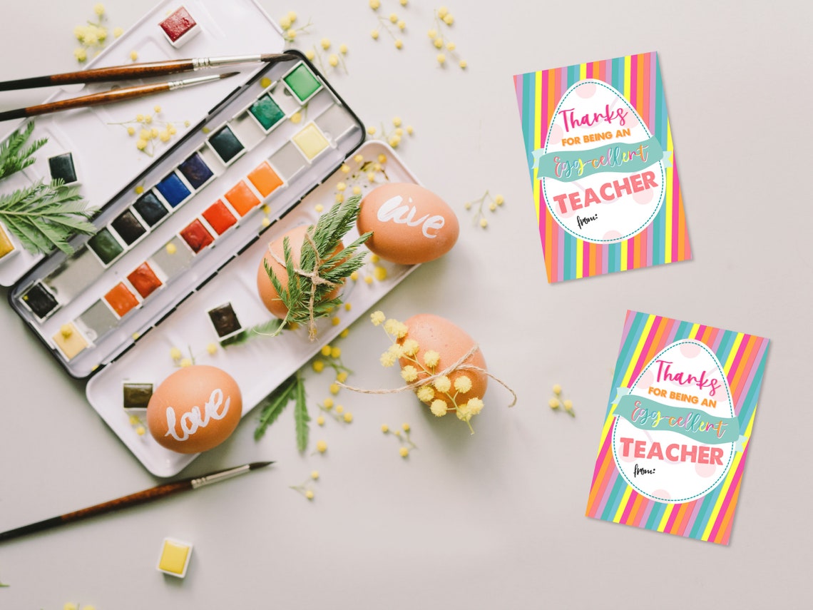 Thanks for Being an Eggcellent Teacher Easter Tags, From Student ...