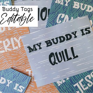 Editable Buddy Tags, Classroom Printables, Building Happy Kids, Prep ...