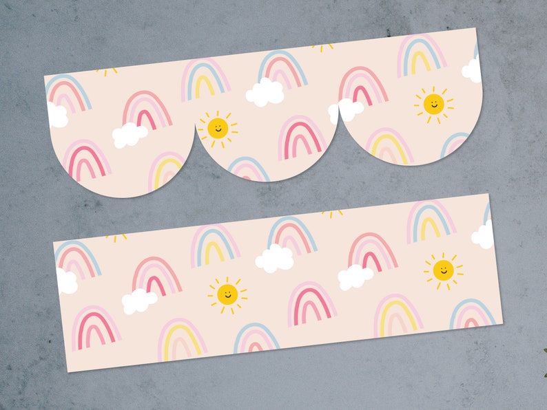 Boho Rainbow Classroom Borders Printable, Easy Teacher Resources to ...