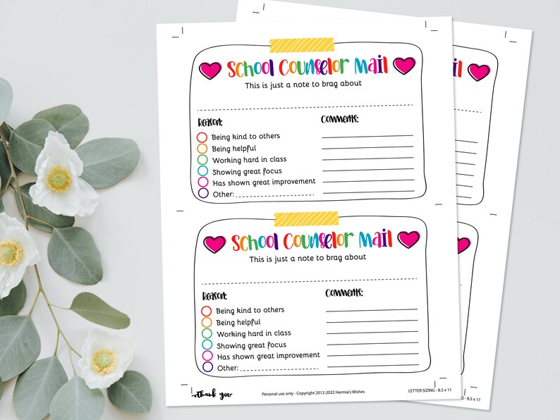 School Counselor Mail, Note From the Teacher, Teacher Report, Teacher ...