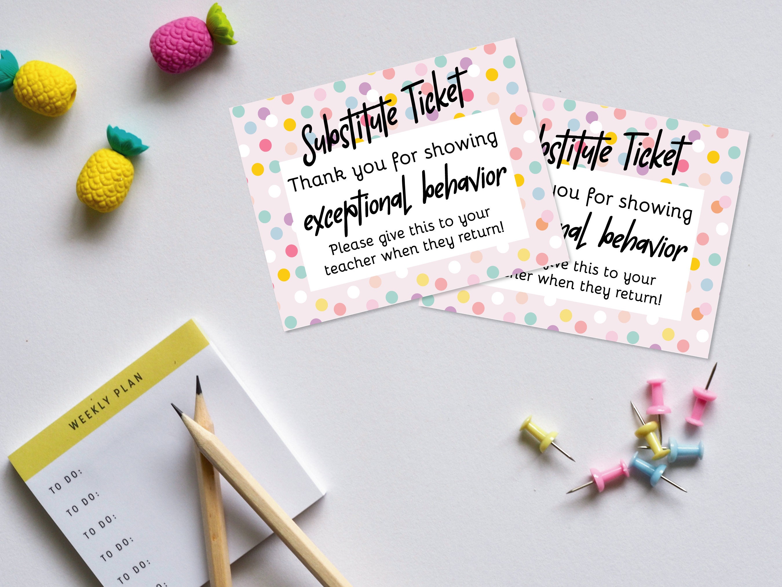 Sub Ticket Printable, Parent Communication, Substitute Teacher, Student ...