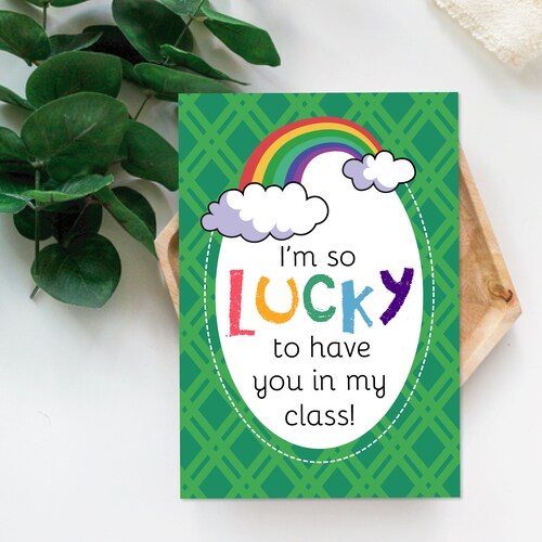 St. Patrick's Day Printable Tag Gift From Teacher - Etsy