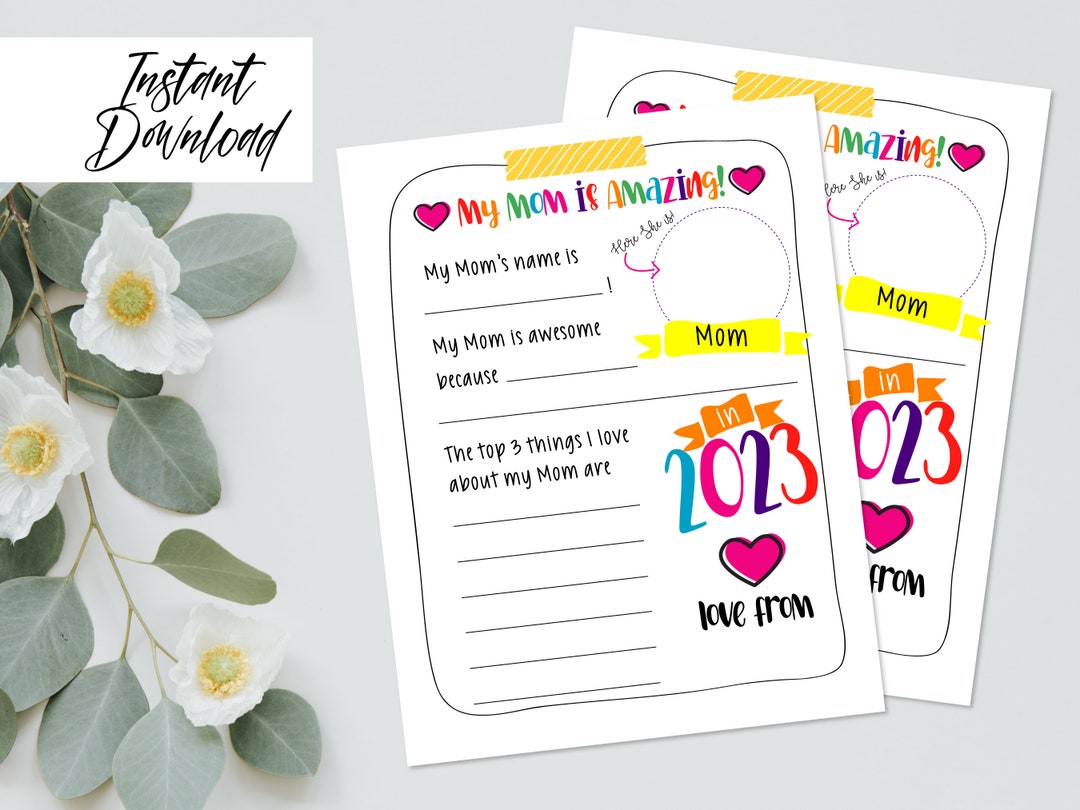 Mother's Day Classroom Activity, DIY Mothers Day Printable, Classroom ...