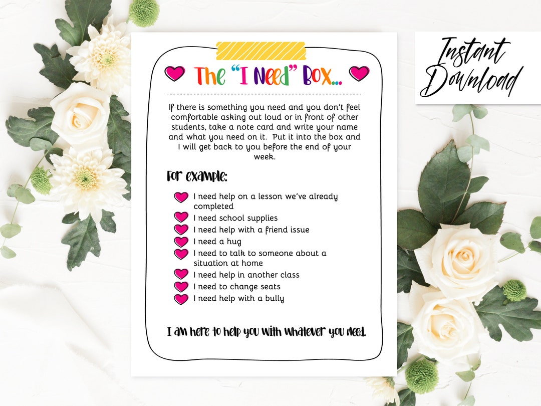 Teacher Communication I Need Box, Teacher Resource, Teacher Mail, Note ...