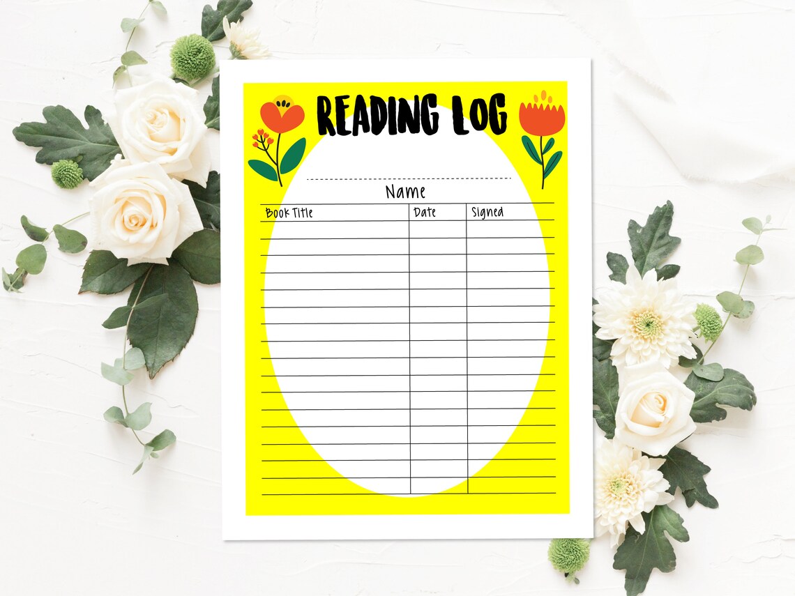 Bright Printable Reading Log, Classroom Activity, Classroom Template ...