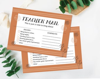 Boho Rainbow Teacher Mail Note From the Teacher Teacher Report Good ...
