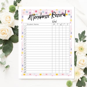 Homeschool Planner, Classroom Attendance Sheet, Teacher Log, Digital ...
