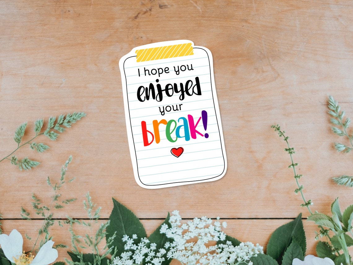 Teacher Appreciation Printable Tag Kitkat Break Teacher Gift - Etsy