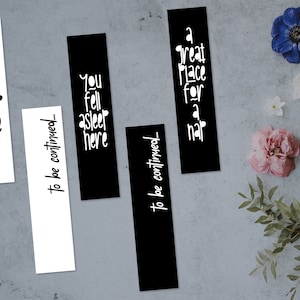 Set of 5 Printable Bookmarks, Digital Bookmarks, Book Lovers Gift, Hand ...