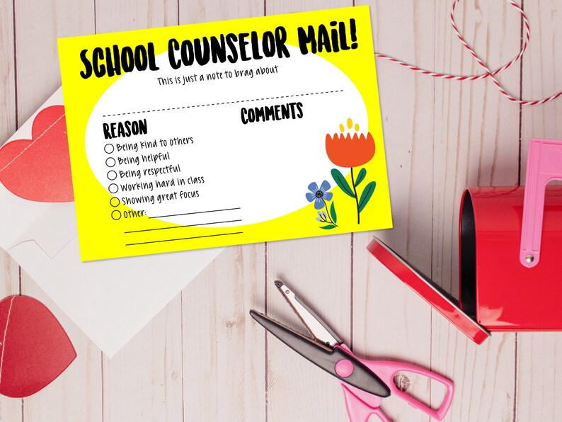 School Counselor Note Printable, Counselor Brag, Happy Mail, Counselor ...