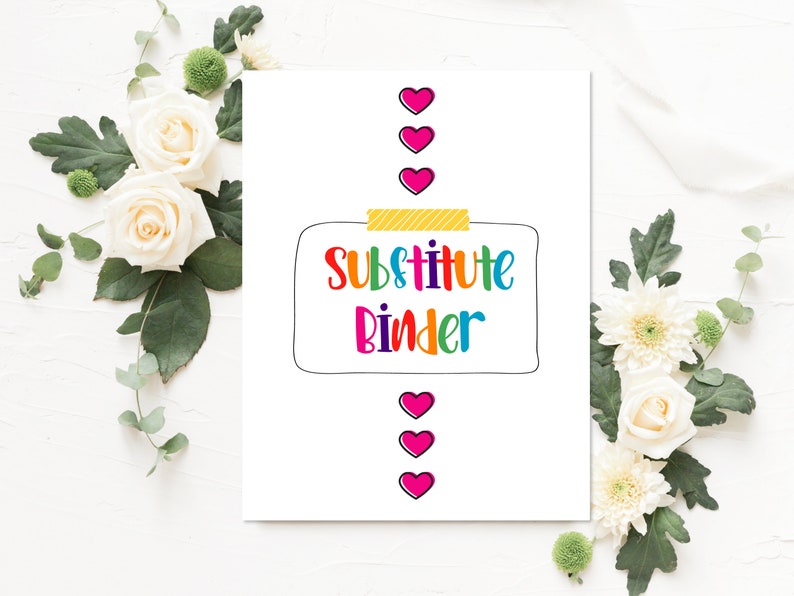 Teacher Resources Sub Binder Printable, Substitute Teacher, Student ...
