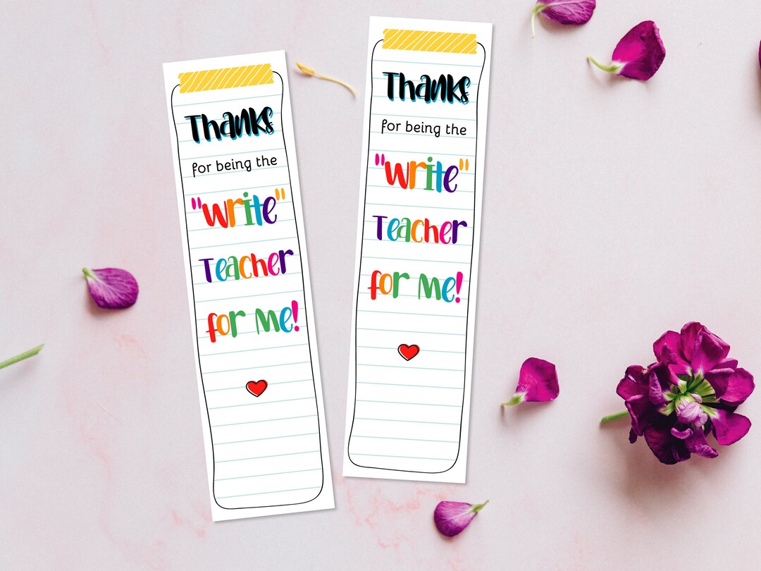 Printable Bookmarks, Teacher Appreciation Gift for Teacher, Classroom ...