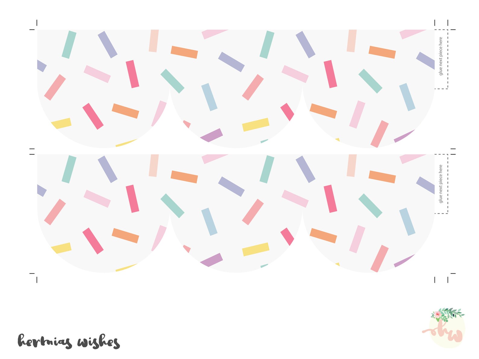 Rainbow Sprinkles Classroom Borders Printable Easy Teacher - Etsy