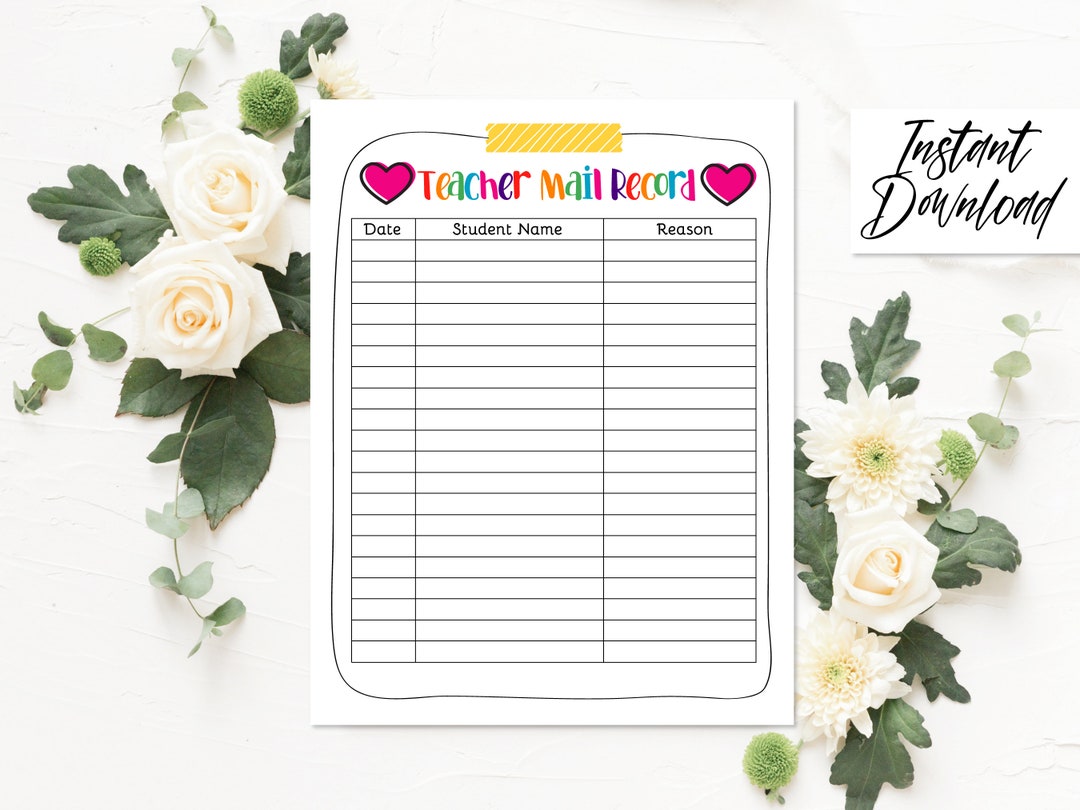 Teacher Parent Communication Tracker, Note From the Teacher, Teacher ...