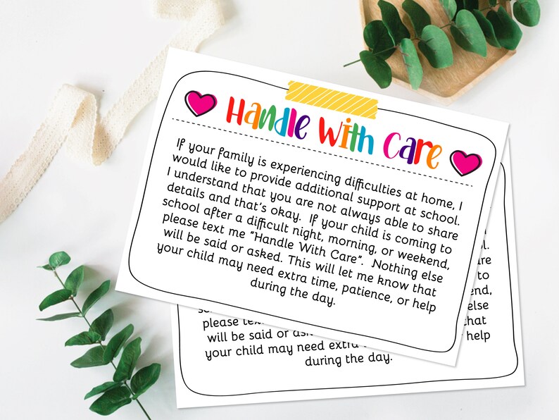 Teacher Communication Handle With Care, Teacher Resource, Teacher Mail ...