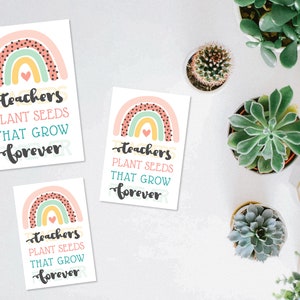 Teacher Appreciation Printable Tag, Graduation Gift, Pot Plant Teacher ...