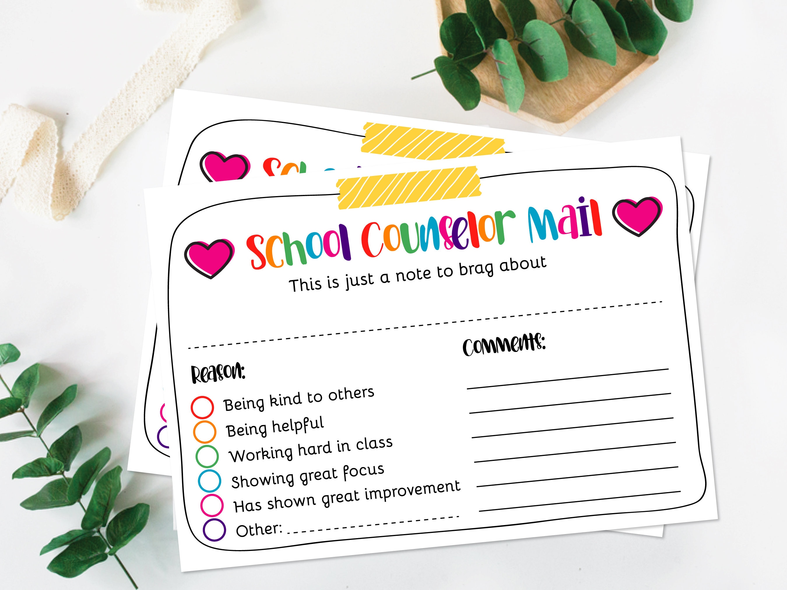 School Counselor Mail, Note From the Teacher, Teacher Report, Teacher ...