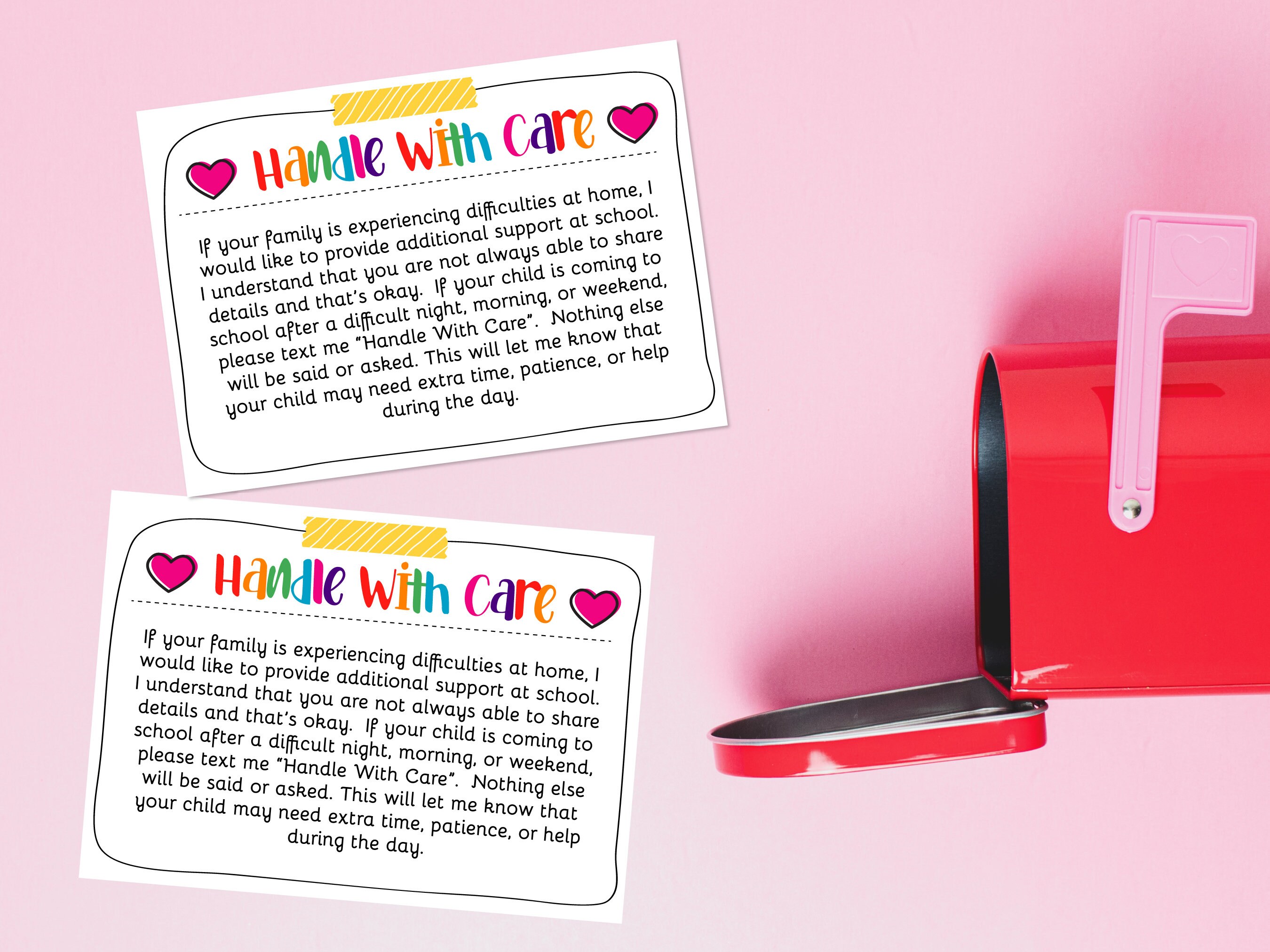 Teacher Communication Handle With Care, Teacher Resource, Teacher Mail ...