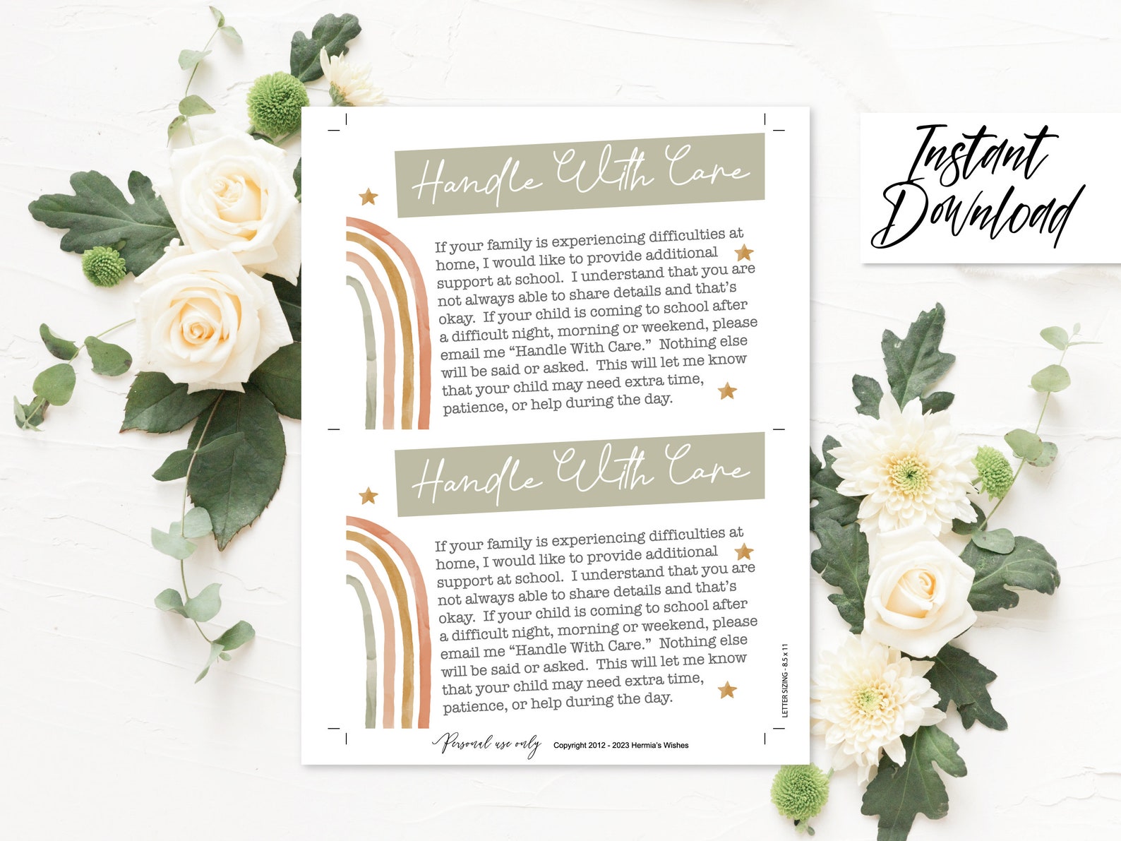 Boho Handle With Care, Teacher Resource, Teacher Mail, Note From the ...