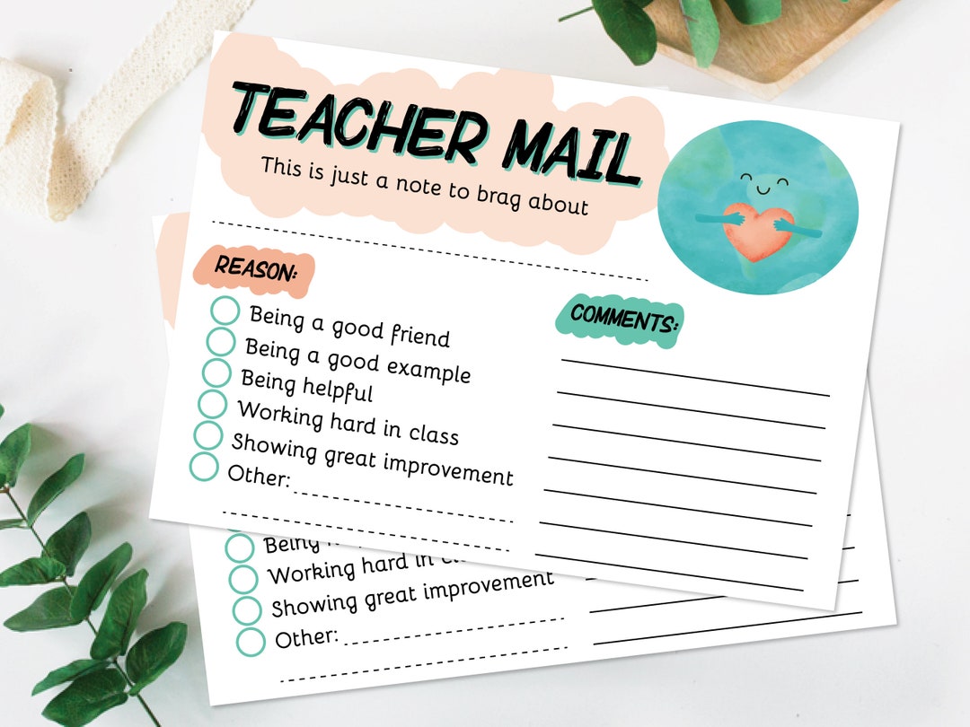 Teacher Mail Note From the Teacher Teacher Report Teacher - Etsy