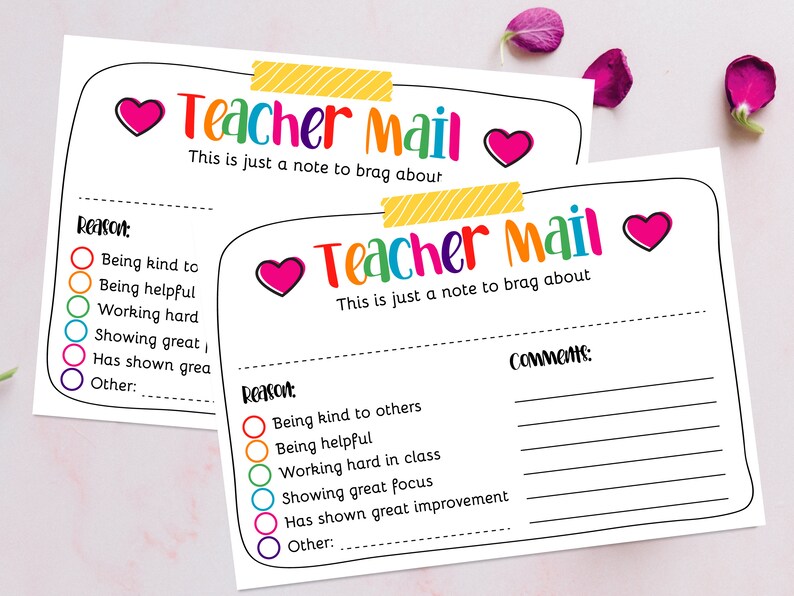Editable Teacher Mail, Note From the Teacher, Teacher Report, Teacher ...