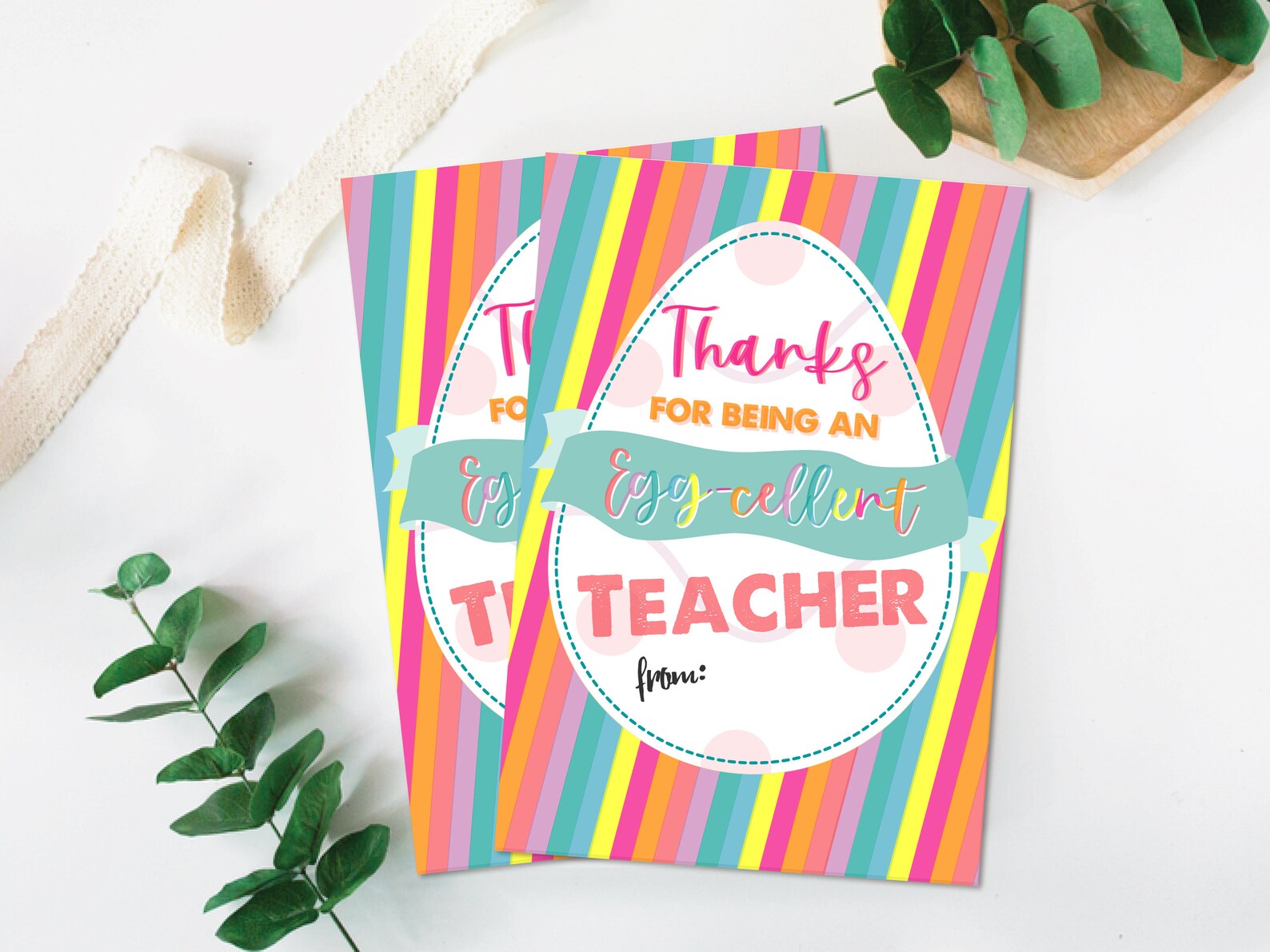 Thanks for Being an Eggcellent Teacher Easter Tags, From Student ...