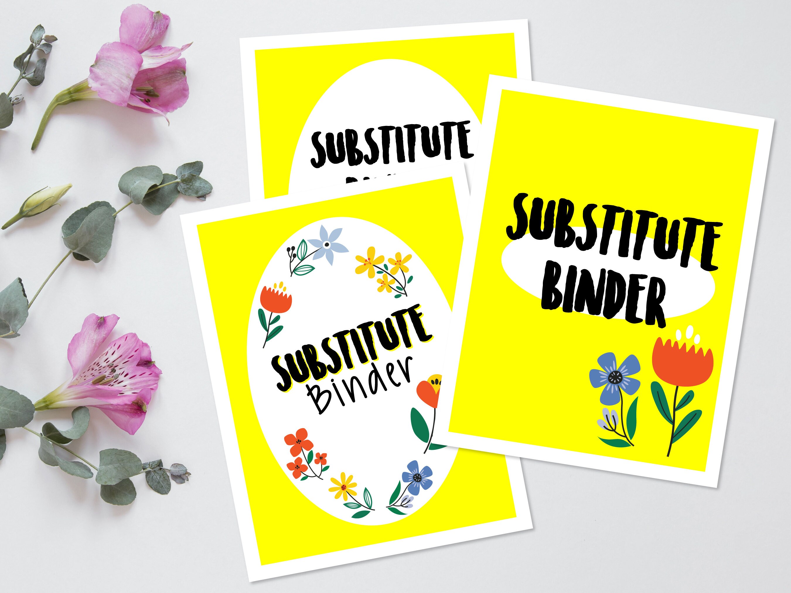 Substitute Teacher Binder, Teacher Resources Sub Binder Printable ...