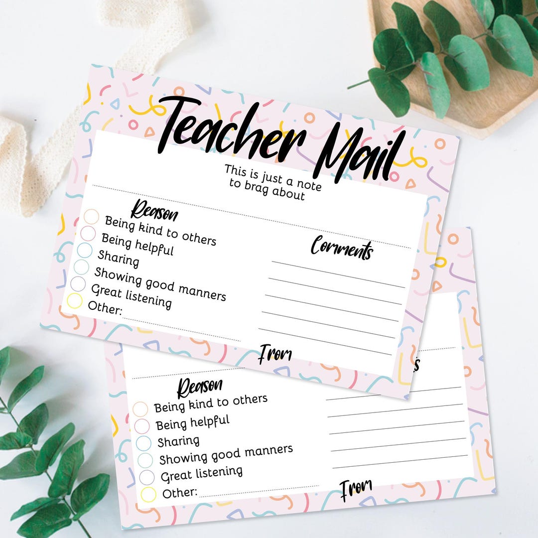 Teacher Mail, Note From Teacher, Kindergarten Teacher Report, Preschool ...