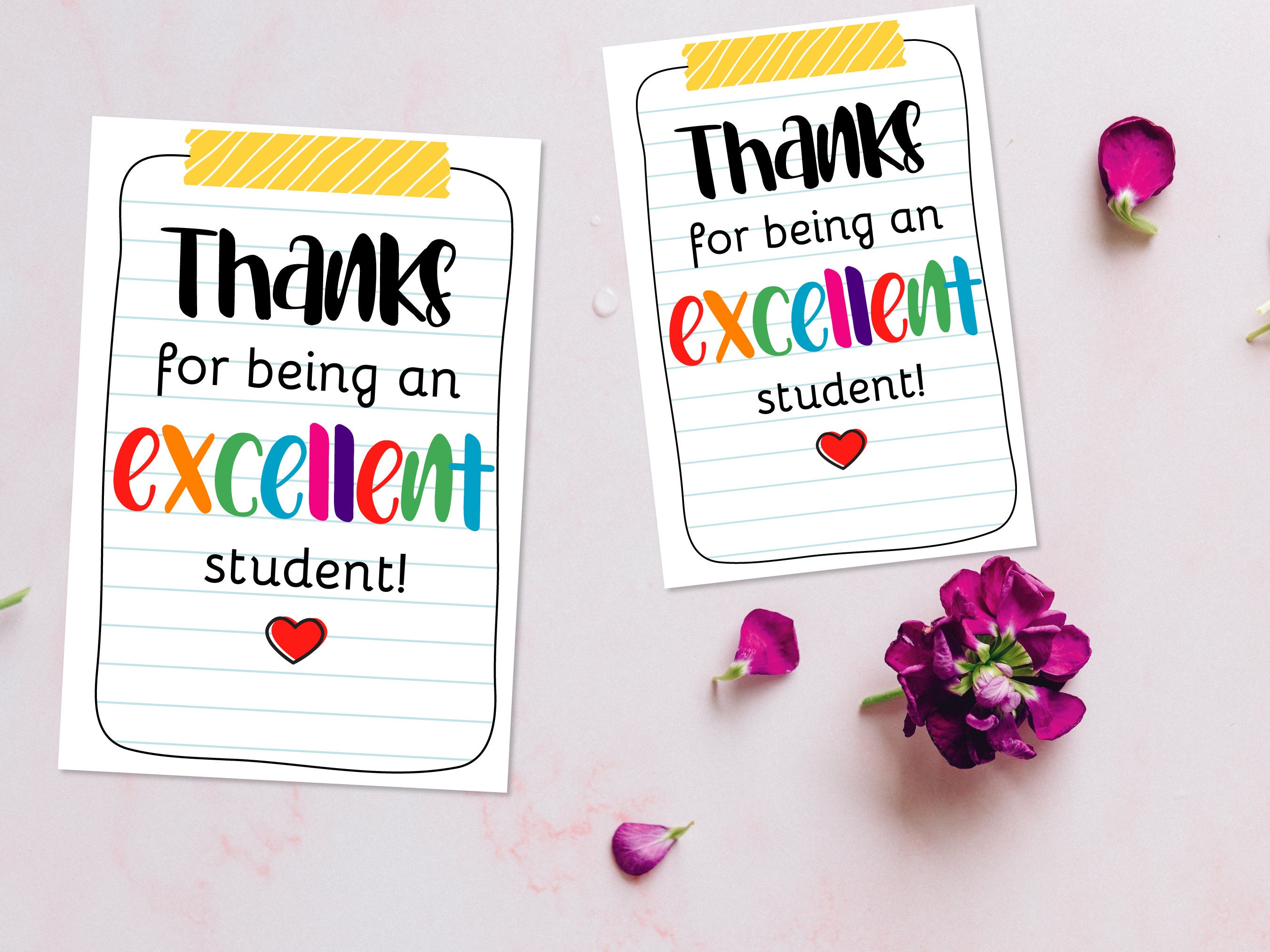 Student Appreciation Printable Tag, Graduation Gift, Excellent Student ...