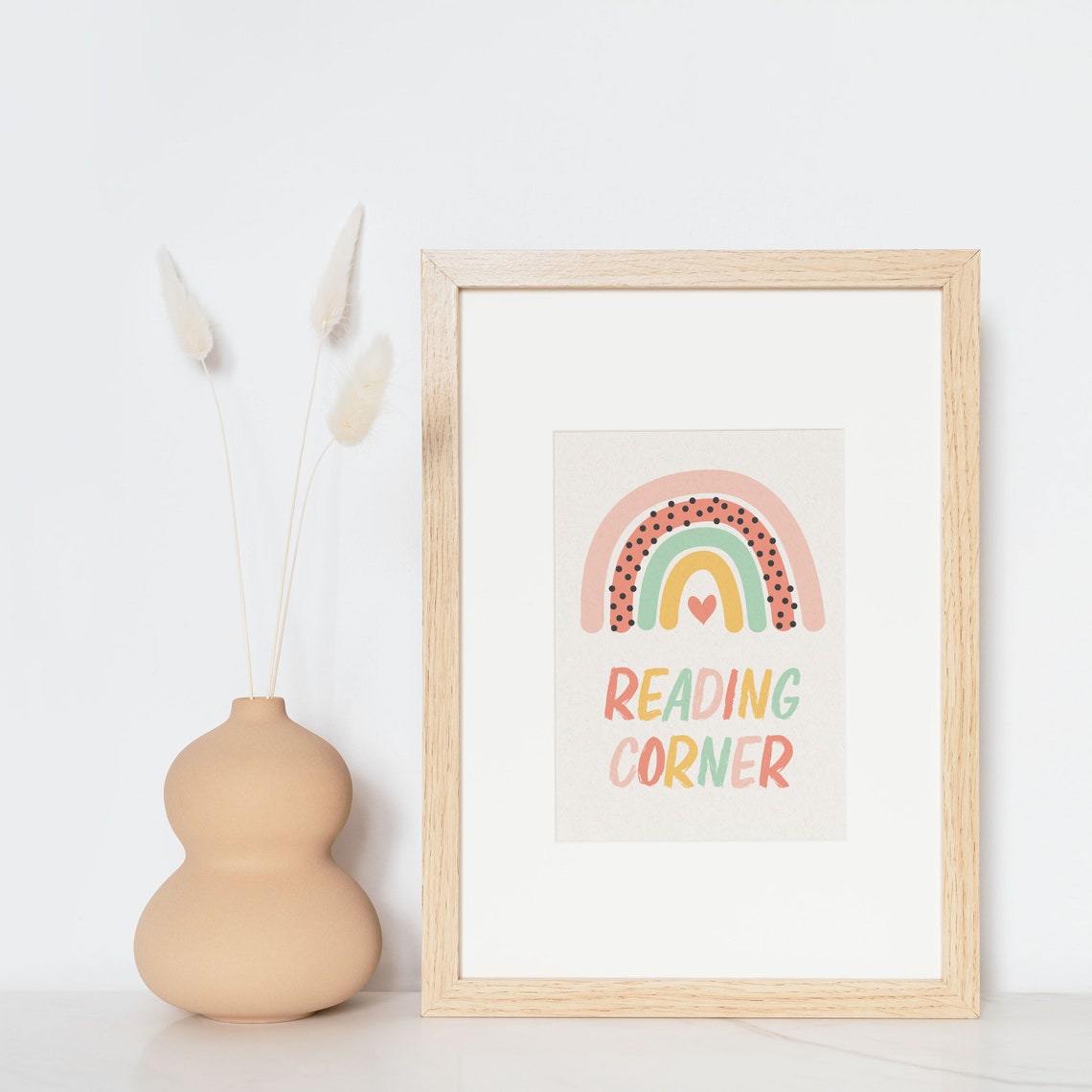 Rainbow Reading Corner Poster Classroom Decor Boho Nursery | Etsy