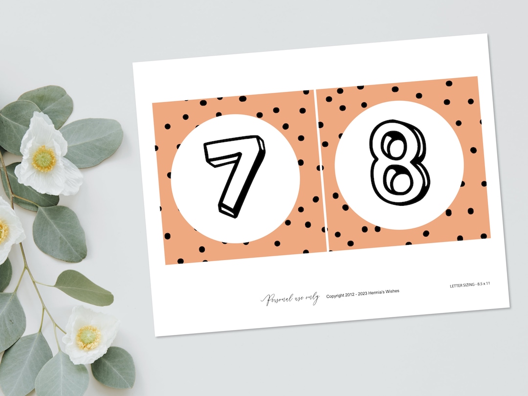 Animal Print Numbers for Class, Classroom Decor, Teacher Resource ...